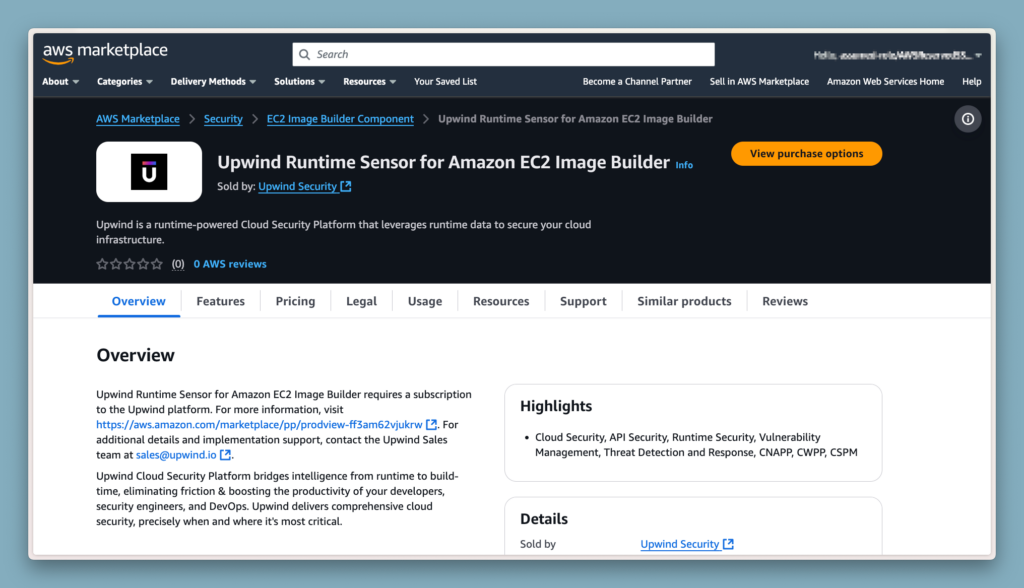 The Upwind Cloud Security Platform is now available in the EC2 Image Builder on AWS - Upwind